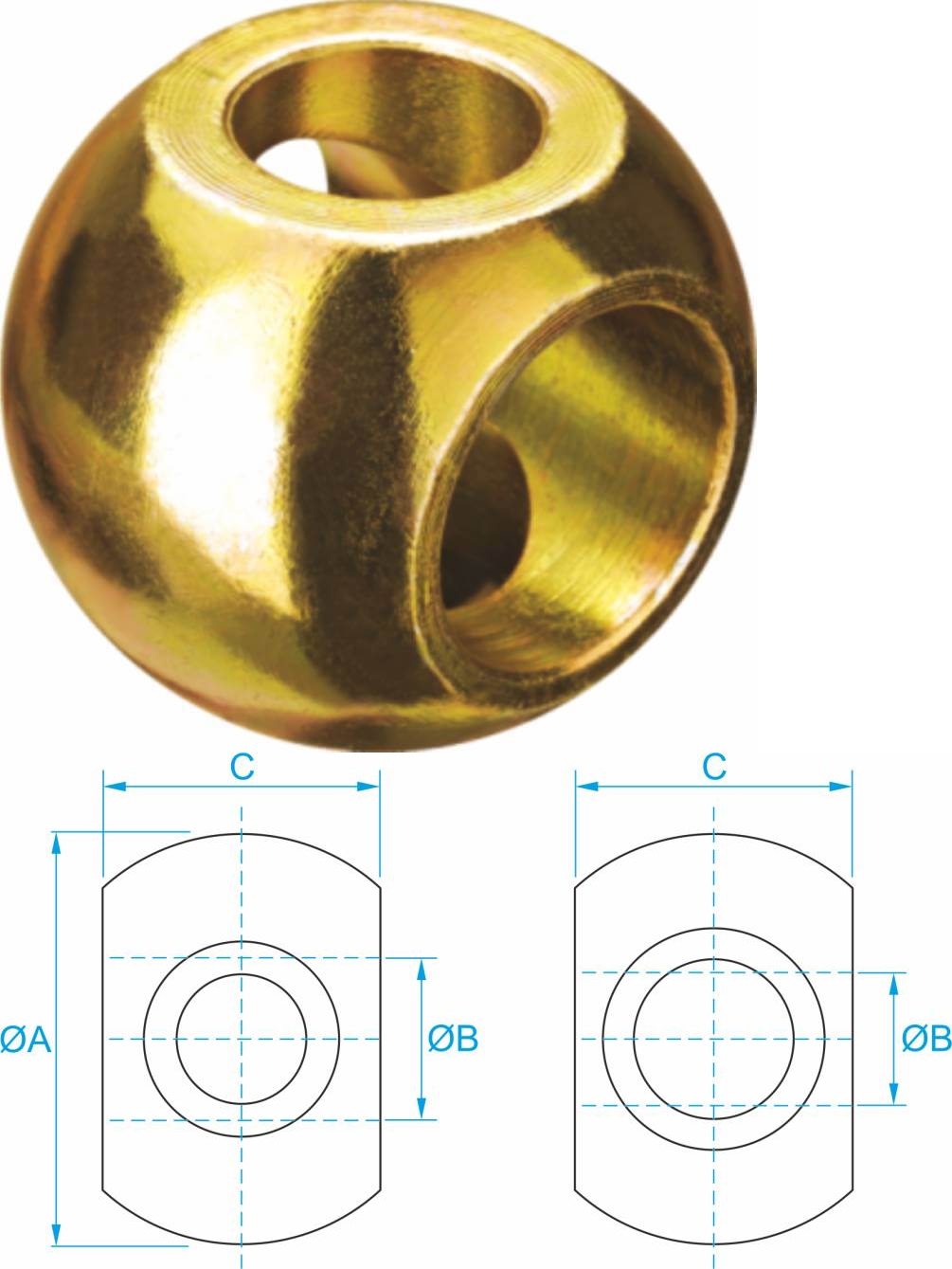 Ball (Double Bore) - JRS Parts