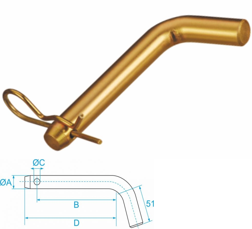 Bent Type Hitch Pin - JRS Parts