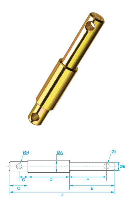 Double Implement Mounting Pin - JRS Parts