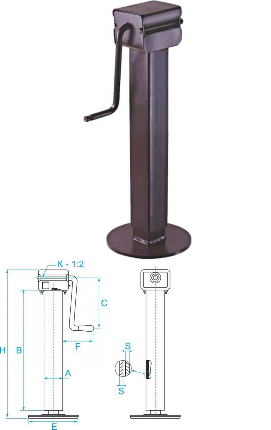 Parking Jack Heavy Type With Reduction Gear - JRS Parts
