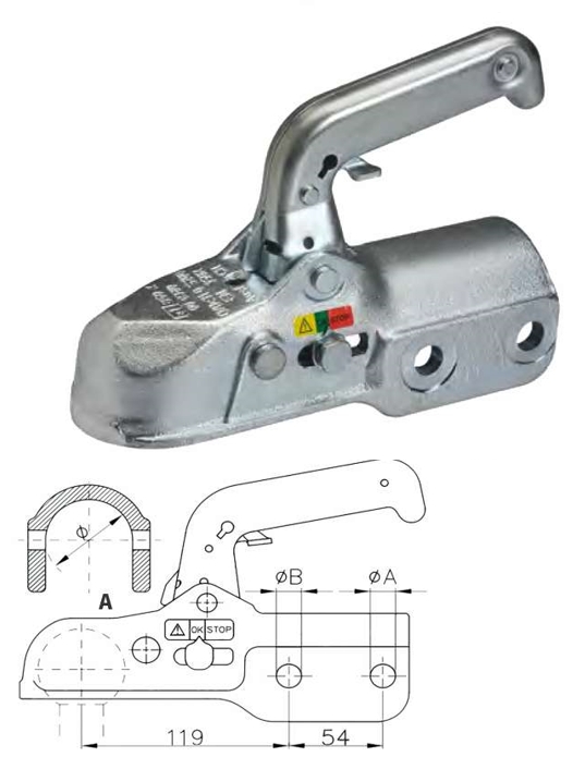 Trailer Ball Coupling-Cast Iron - JRS Parts