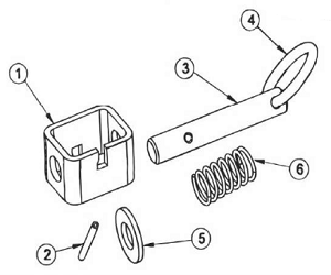 Trailer Latch Assembly-Short Spring Tube - JRS Parts
