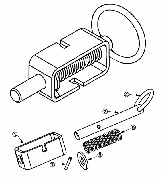 Trailer Spring Tube Latch Assembly - JRS Parts